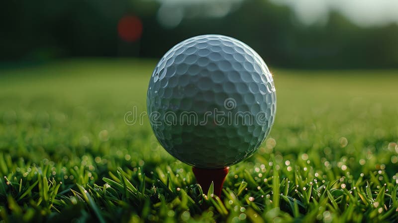 Close-up of a Golf Ball on a Grassy Field. Stock Image - Image of ...