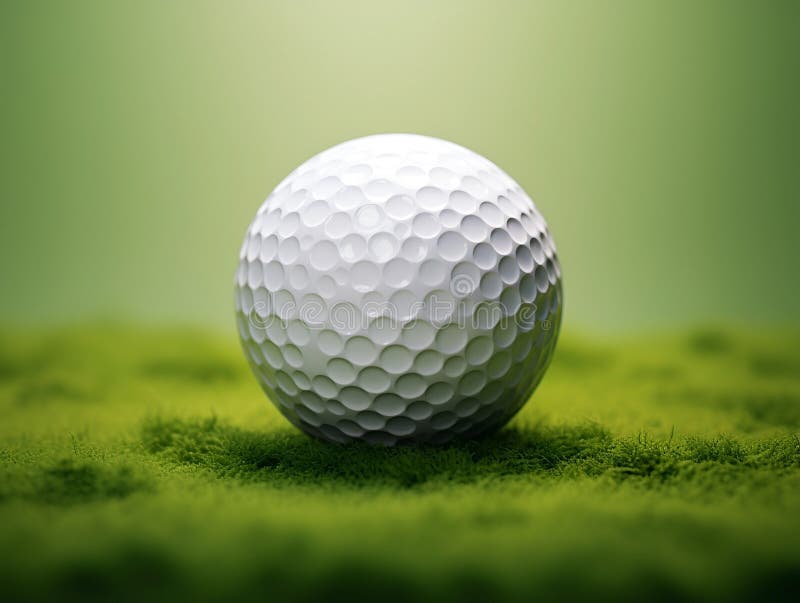 Close-up of Golf Ball on Green Grass with Empty Space Stock ...
