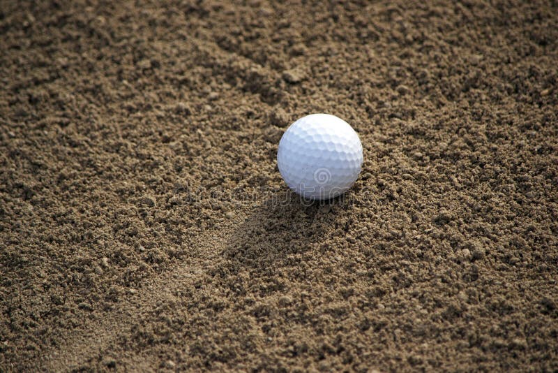 Close-up of Golf Ball in a Sand Trap Stock Photo - Image of swing ...