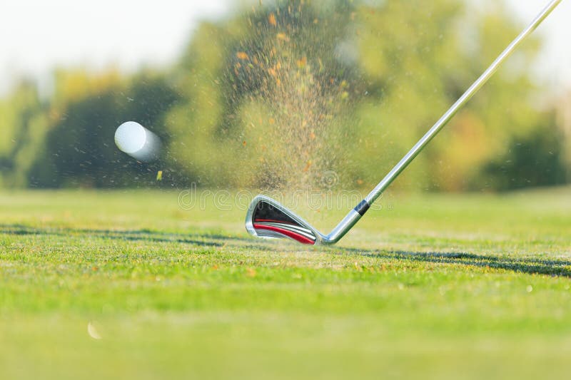 Close-up of golf ball. stock image. Image of dusk, outdoor - 67802833