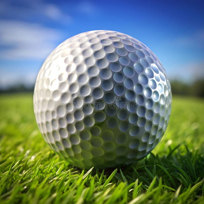 Close Up Golf Ball on White Color Stock Illustration - Illustration of ...