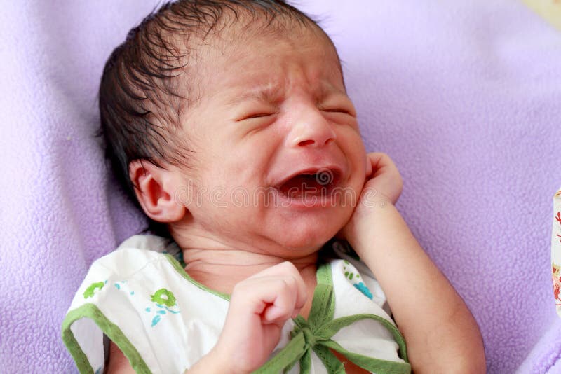 Newborn baby close up stock photo. Image of indian, emotion - 128858434