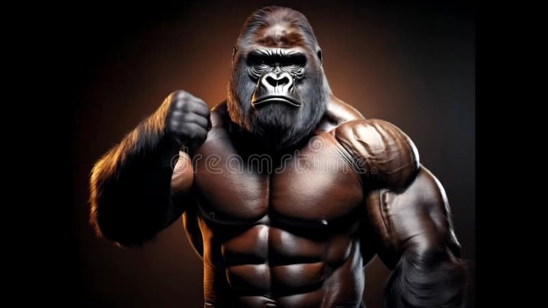Close Up Gorilla Bodybuilder at 19-2-2025 Stock Video - Video of ...