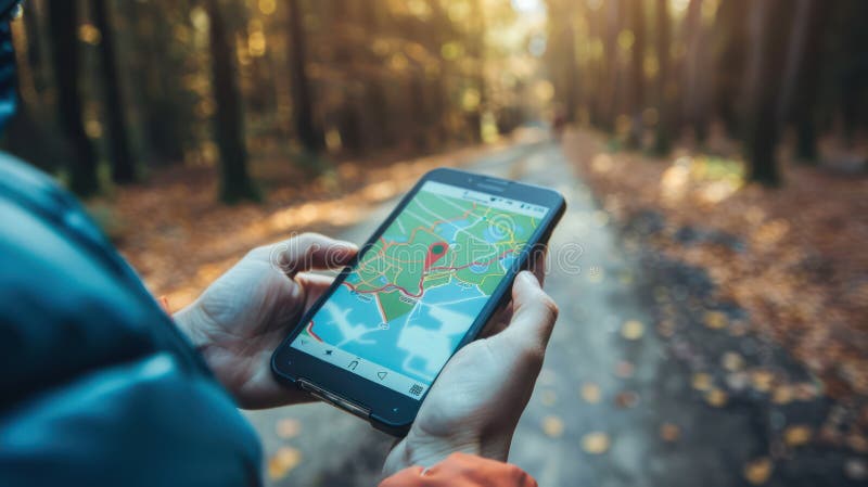 A Close-up of a GPS Arrow Pointer on a Handheld Device Showing Stock ...