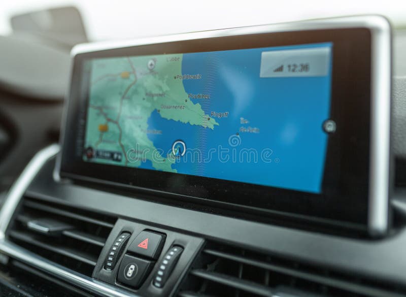 Close-up of Gps Navigation System Device in Travelling Car Stock Image ... Close-up of Gps Navigation System Device in Travelling Car Stock Image ...