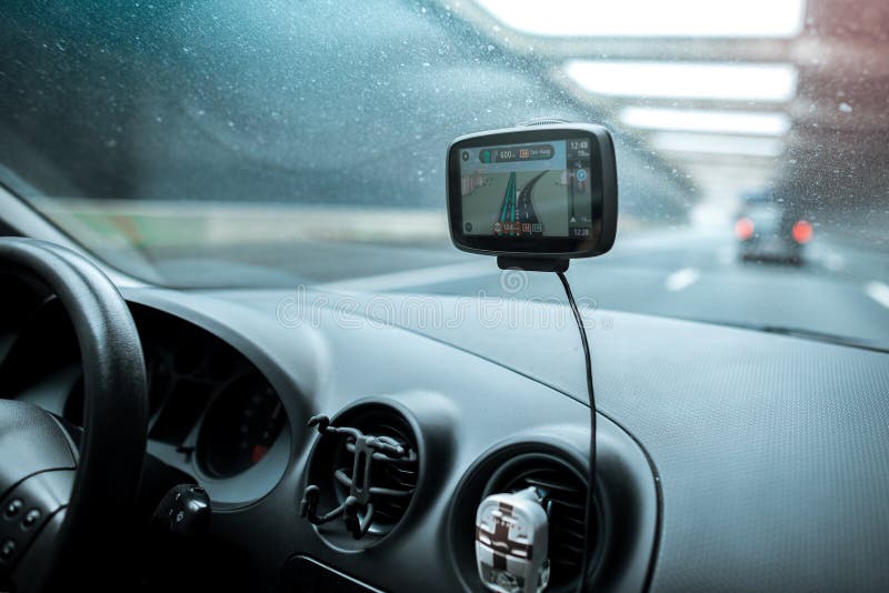 Close-up of Gps Navigation System in Old Car Stock Photo - Image of ... Close-up of Gps Navigation System in Old Car Stock Photo - Image of ...