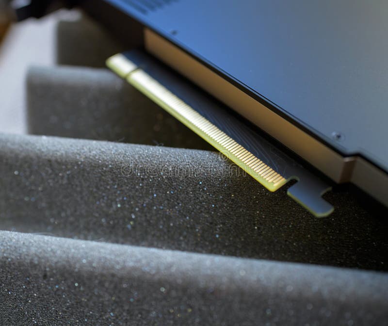 Close-up of GPU Pci-e Connection Peripheral Component Interconne Stock ...