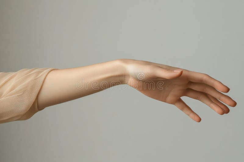 Elegant Hand Gesture Studio Photography Neutral Background Close-up ...