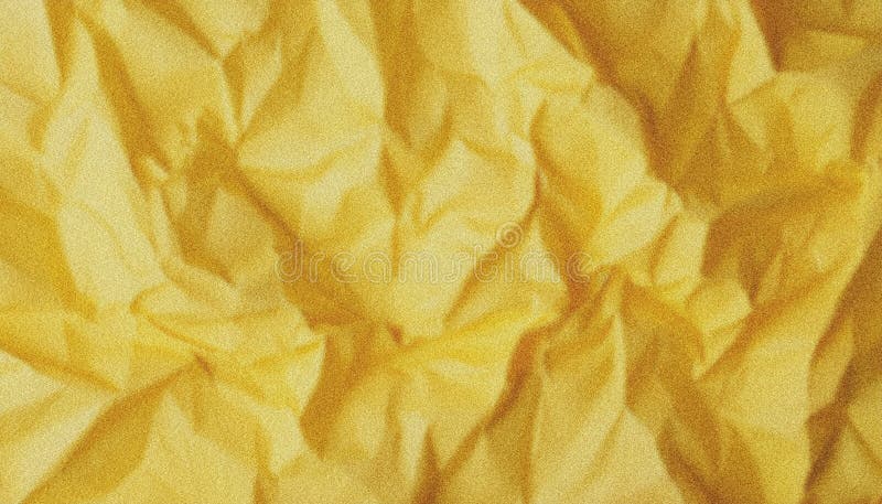 Close Up of Grainy Yellow Crumpled Fabric Creating an Abstract Textured ...