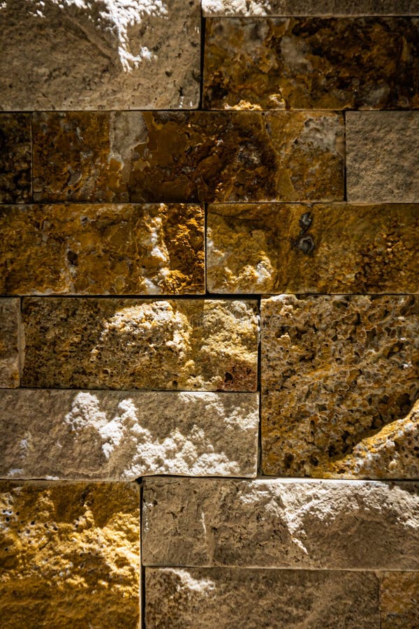 Close Up of a Granite Stacked Stone Wall Texture Stock Image - Image of ...