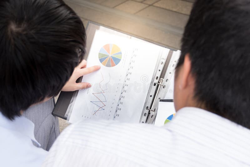Close Up Graph between Business People, Business Meeting Concept Stock ...
