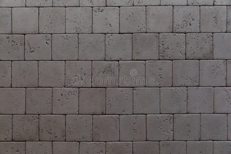 Close Up of Graphite Square Brick Wall Stock Image - Image of hollow ...