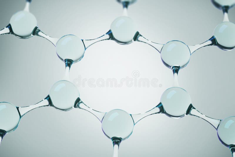 Close Up of Gray Molecules Over Gray Stock Illustration - Illustration ...