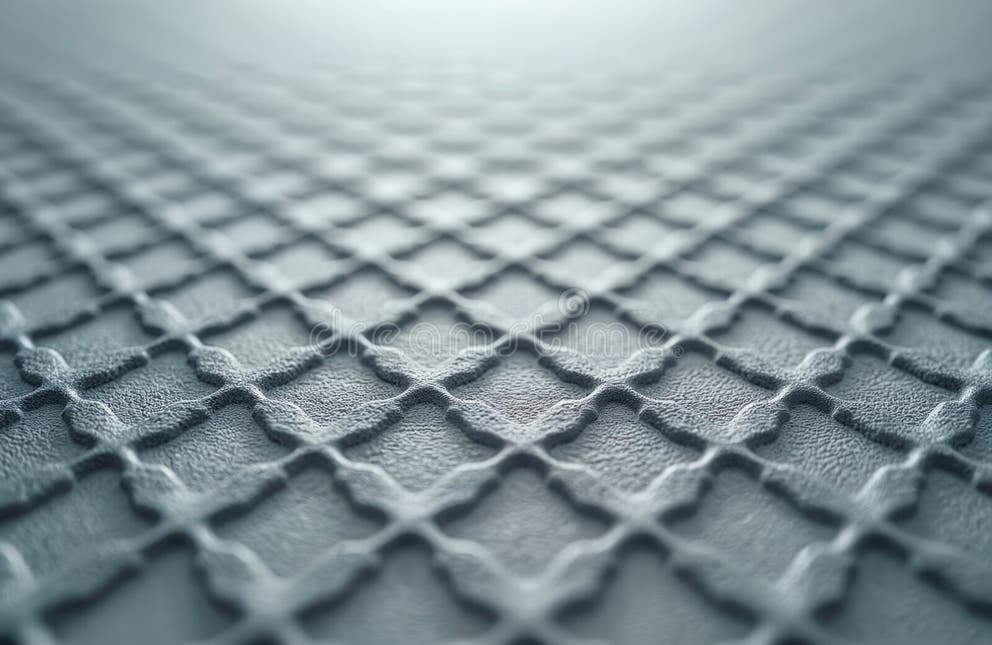 Close-up of Gray Rubber Mat Texture Featuring Repeating Diamond-shaped ...