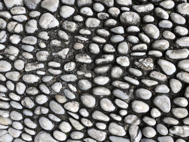 Gray Small Pebble Background, Stones As Paving Ground Stock Photo ...