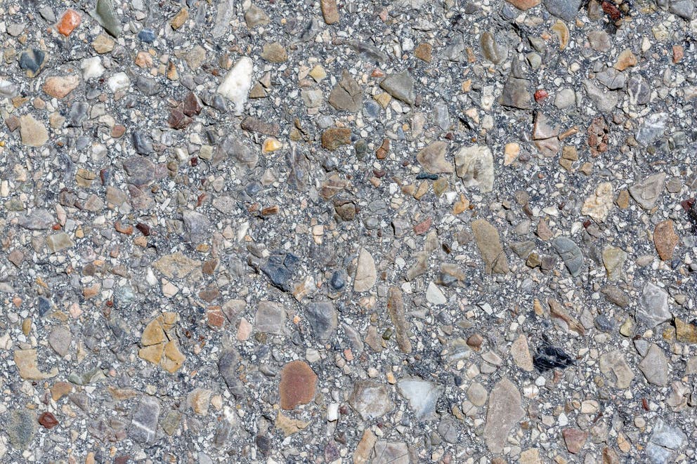 Aggregate Surface with Varied Rocks and Pebbles Stock Image - Image of ...