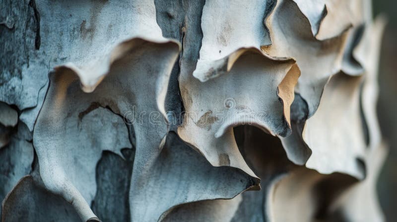 Close-up of Gray Tree Bark with Unique Textured Patterns in Natural ...