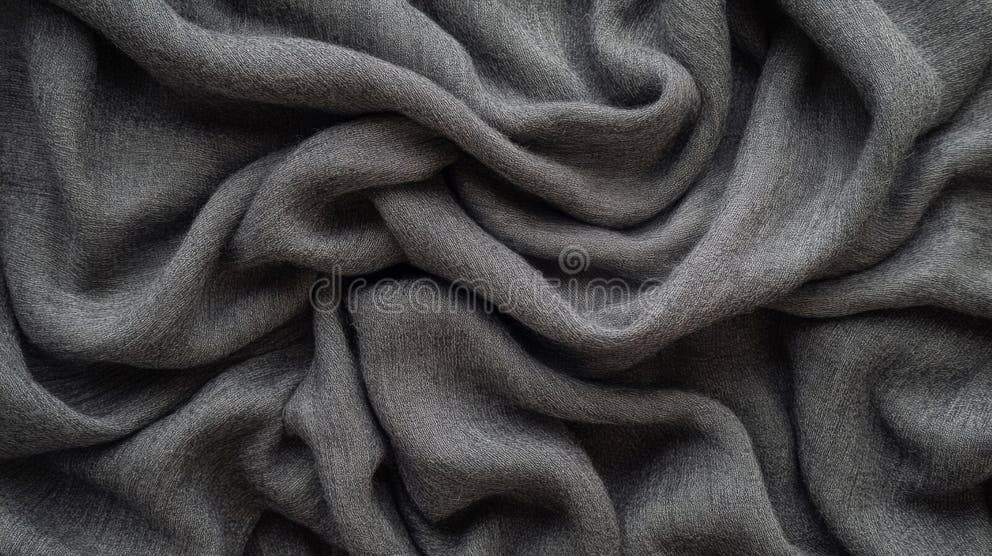Close-up of Gray Wrinkled Fabric Texture Stock Illustration ...