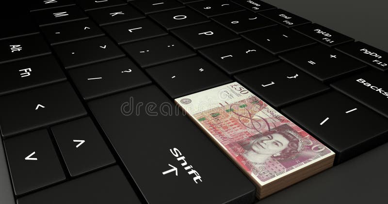 Close Up of Great Britain 50 Pound Keypad. Editorial Stock Photo ...