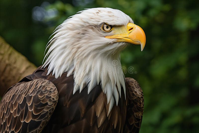 A Close Up of the Great Eagle. Impressive Look and Powerful Beak Stock ...