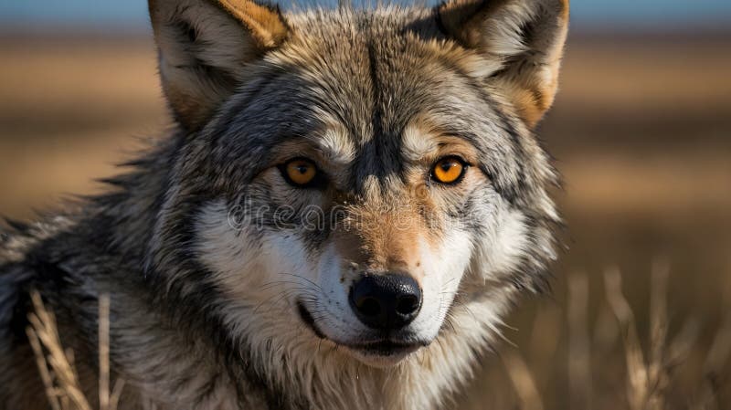Lone Greenland Wolf Galloping through the Frozen Plain with Glaciers in ...