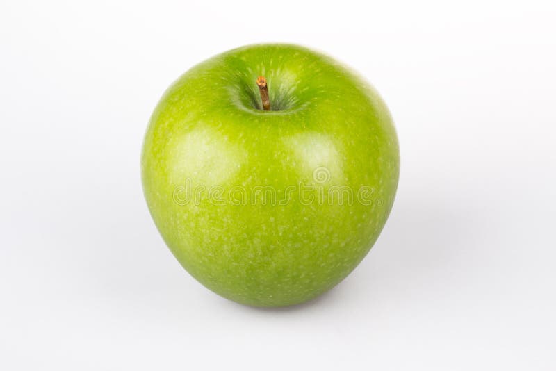 Close Up Green Apple on White Stock Image - Image of sweet, juicy: 61275755