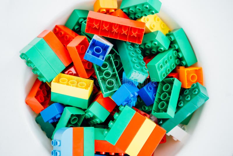 Close-up of Green,blue and Red Lego Blocks Stock Photo - Image of green ...