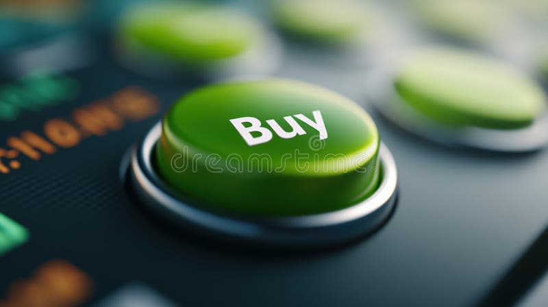 A Close Up of a Green Button on the Side of an Electronic Device, AI ...