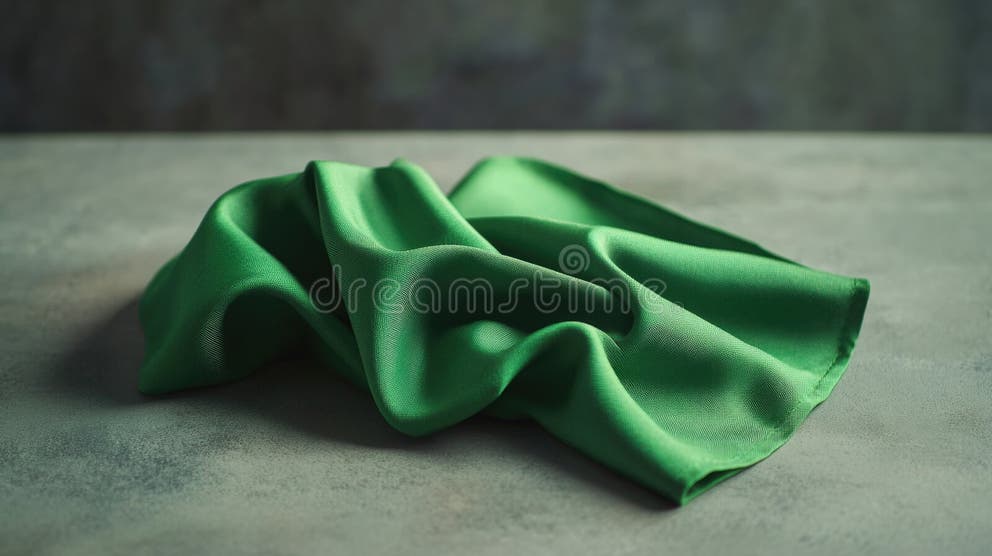 Close-up of Green Cloth on Table Stock Illustration - Illustration of ...