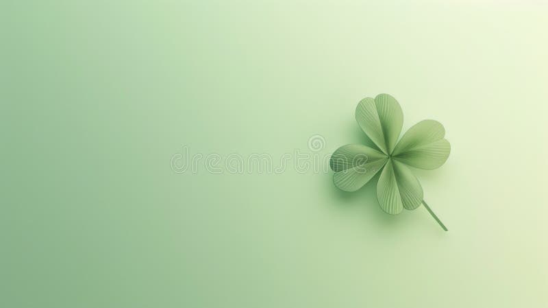 Close-up of Green Five-leaf Clover on Gradient Background Stock Photo ...
