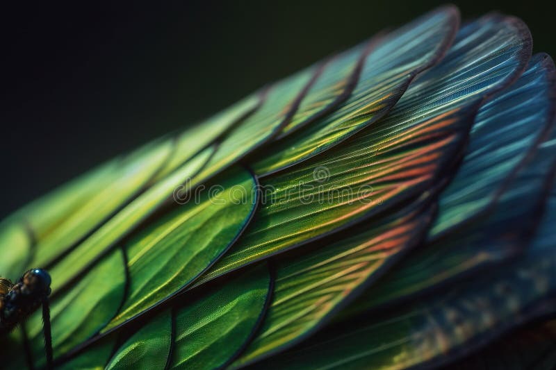 A Close Up of a Green Leaf with a Bug on it Stock Illustration ...