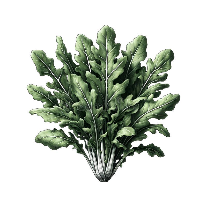 Close-up of a Green Leafy Vegetable with Long, Thin Leaves and a ...