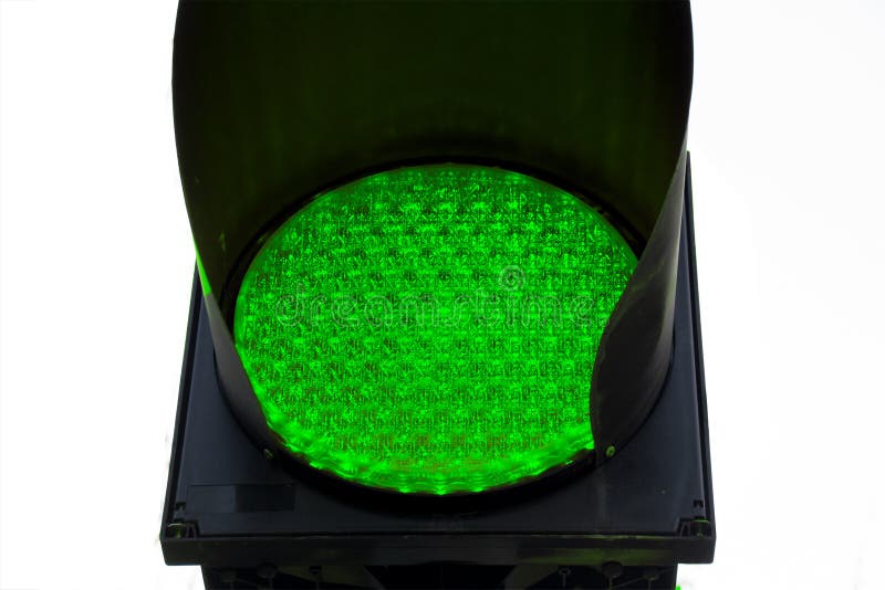 Close Up Green Light Traffic Running Sign Stock Photo - Image of symbol ...