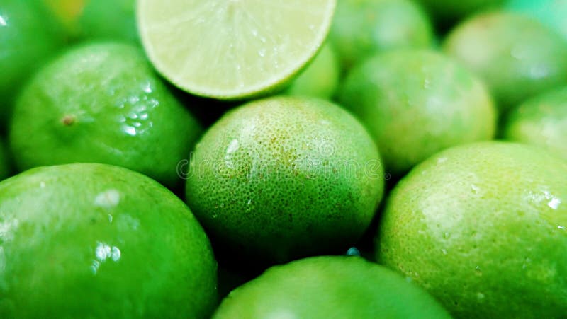 Close Up of the Green Lime in a Kitchen. Lime is a Kind of Fruit. Stock ...