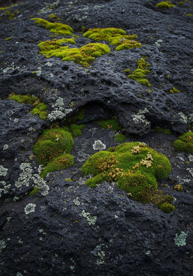 Close-up of Moss Growing on Tree Trunk, with Sunlight Peeking through ...