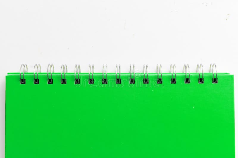 Close-up of a Green Notebook with Checkered Pages. Spiral Notebook ...