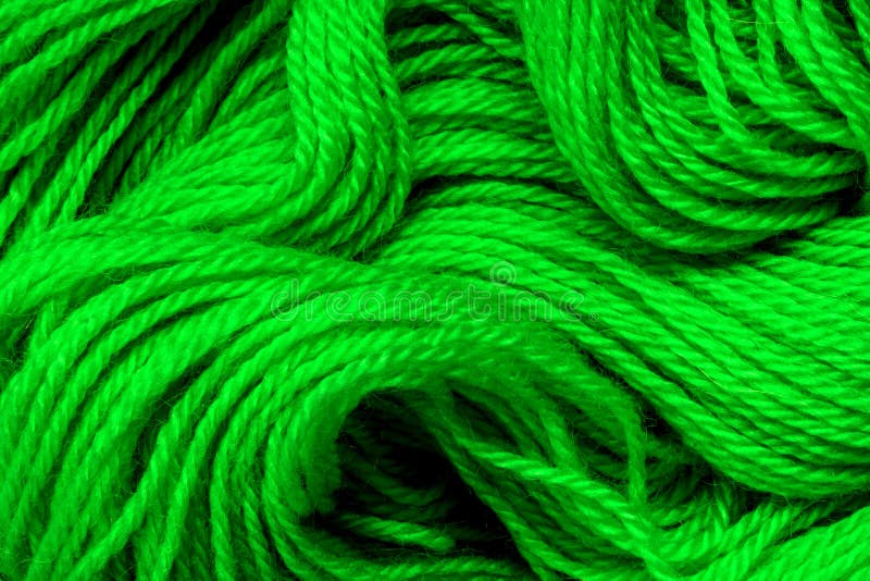 Close Up the Green Yarn Thread As Abstract Background Stock Photo ...