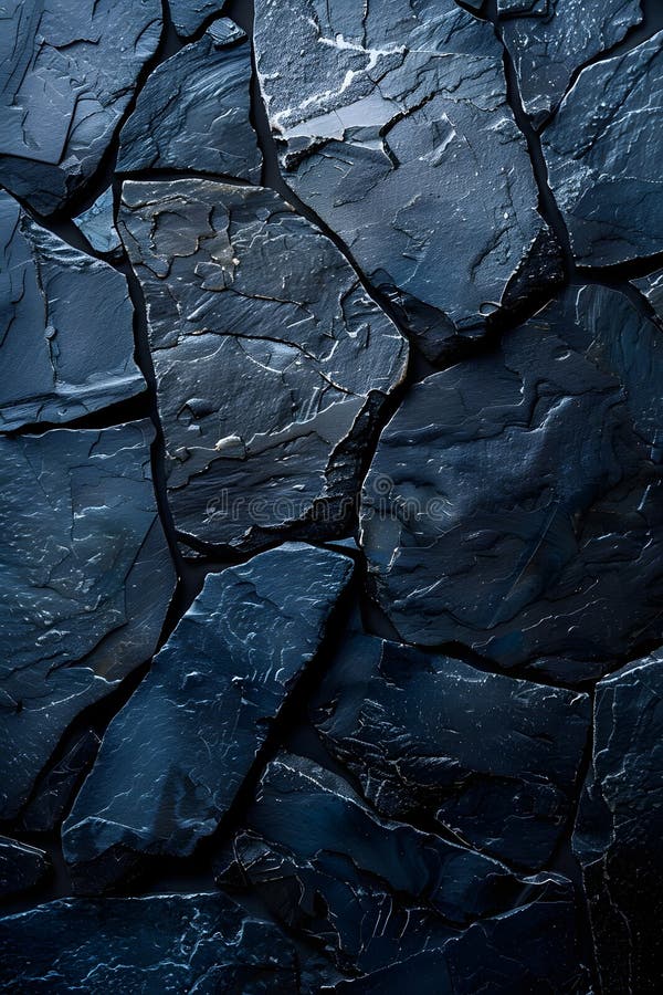 Close Up of Grey Bedrock Wall with Electric Blue Cobblestone Pattern ...