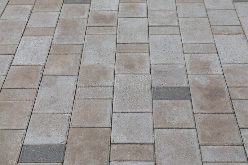 Close-up of Grey and Beige Paving Tile on Street Stock Photo - Image of ...