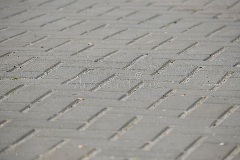 Detailed Shot of Grey Brick Pavement with Diagonal Pattern Stock Image ...