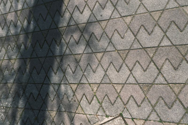 Close Up of Grey Brick Walkway with Diagonal Pattern Stock Photo ...