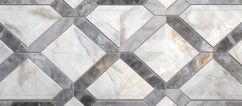 Close Up of Grey Marble Tile with Geometric Pattern and Symmetry Stock ...