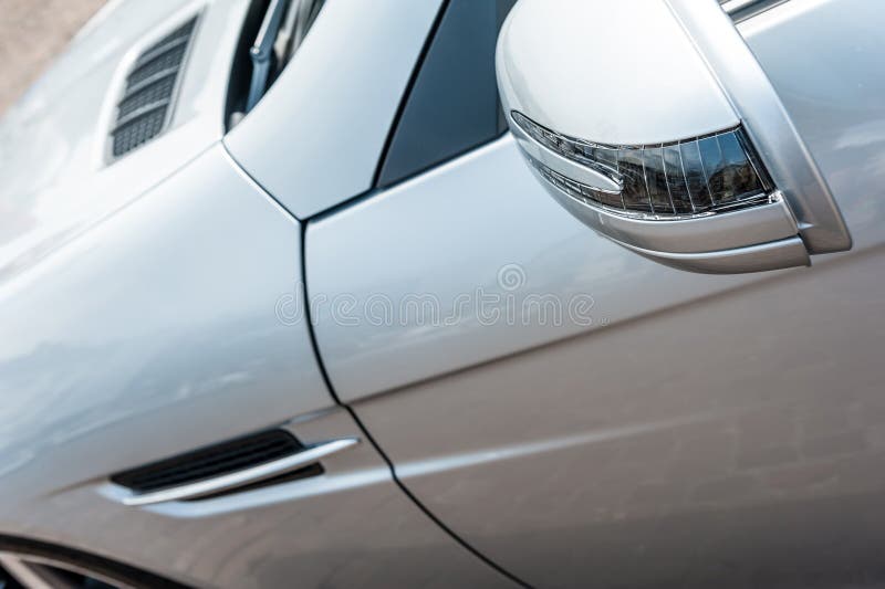 Close Up of a Grey Sport Car Stock Photo - Image of automotive, model ...