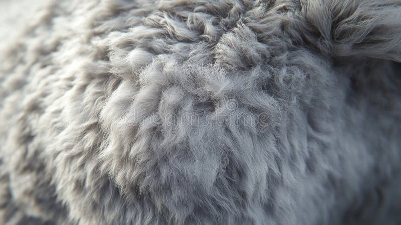 Close-up of a Grey and White Furry Surface Stock Illustration ...