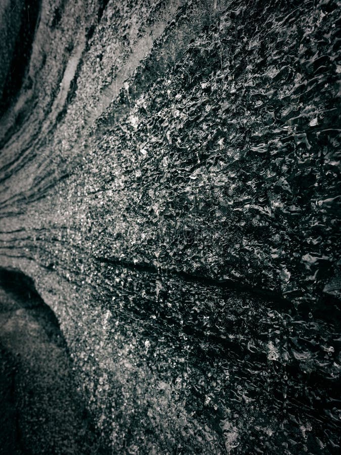 Close-up Greyscale of a Glacier Texture, Katla Region of Iceland Stock ...