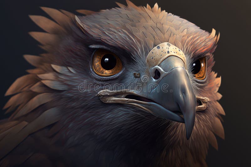 Close-up of Griffin S Face, with Its Piercing Eyes and Sharp Beak Stock ...