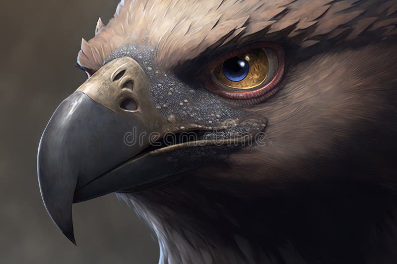 Close-up of Griffin S Face, with Its Piercing Eyes and Sharp Beak Stock ...