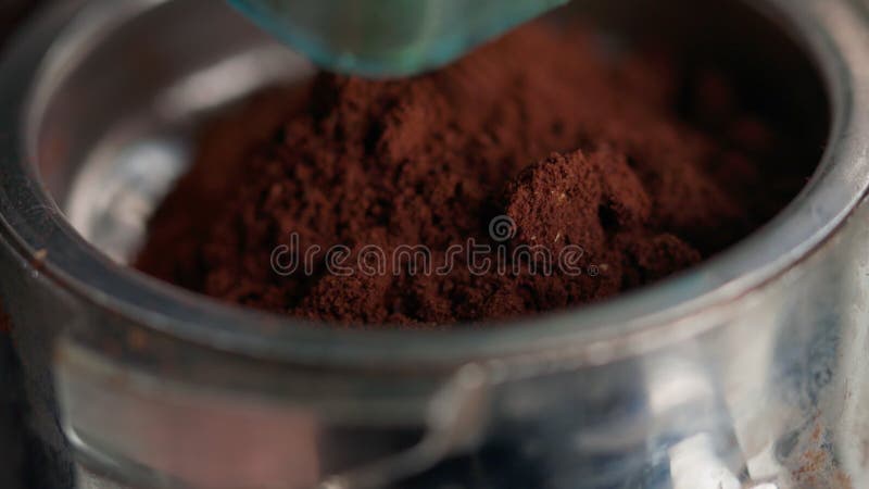 Close-up of Grounding Coffee from Background Stock Video - Video of ...