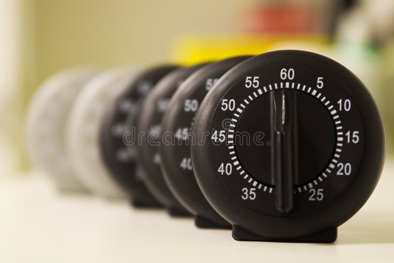 Close Up of a Group of Analog Stop Watches Stock Image - Image of ...