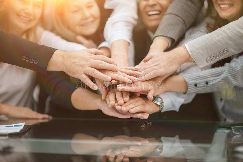 Group of Diverse Business People Showing Their Unity. Stock Image ...